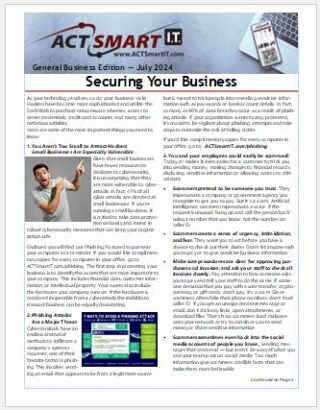 July 2024 Newsletter | ACTSmart IT