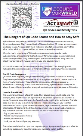 The Dangers of QR Code Scams and How to Stay Safe | ACTSmart IT