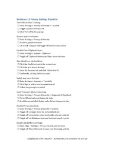 windows11_privacy_checklist | ACTSmart IT